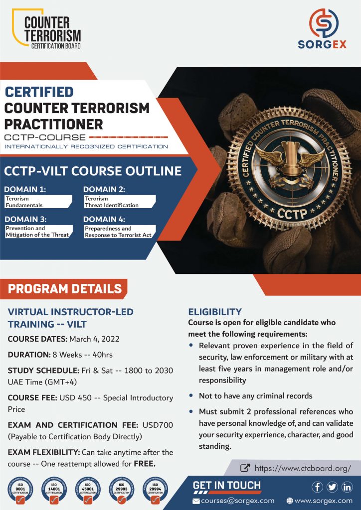 Certified Counter Terrorism Practitioner (CCTP) – Sorgex